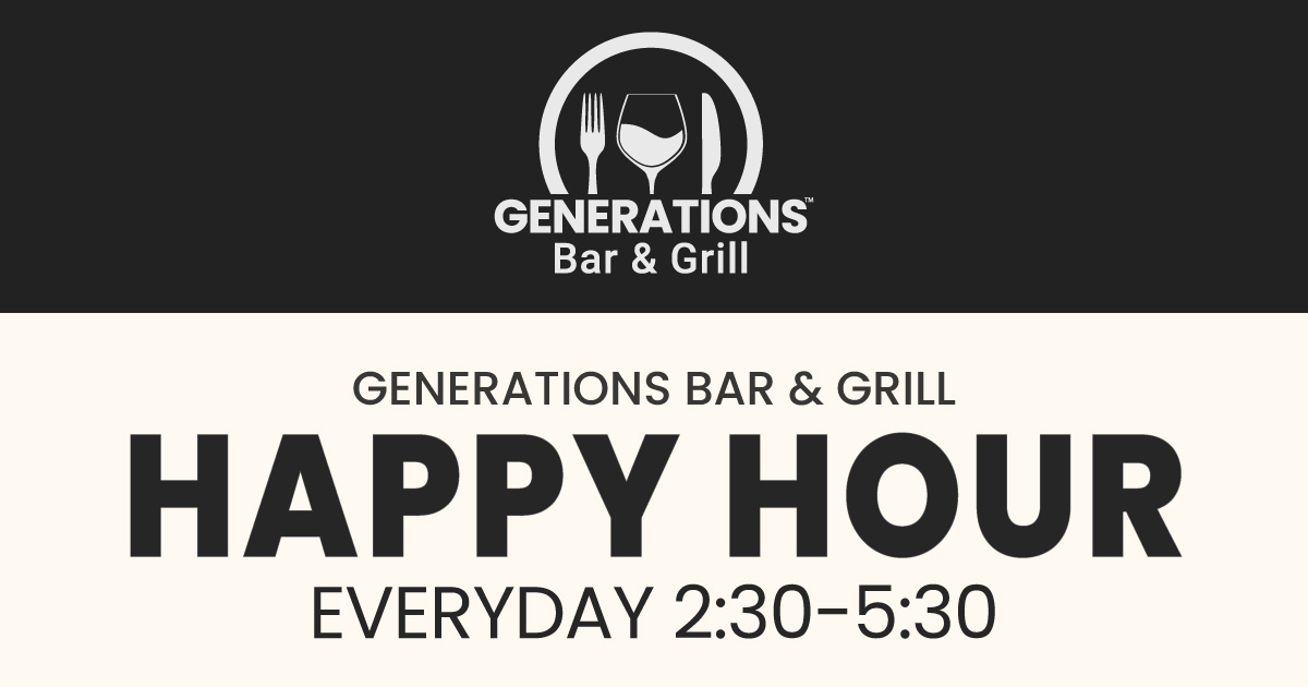 Happy Hour Menu | Generations Bar & Grill Sherwood, OR